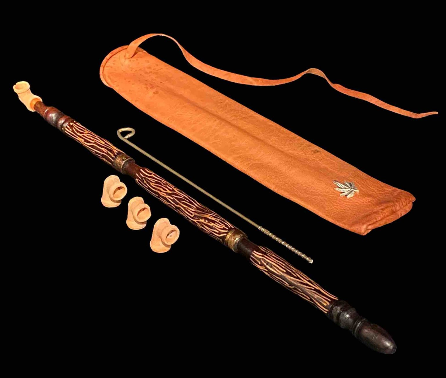 Moroccan Sebsi Pipe 3 Piece Starter Pack Dark Brown - Original Sebsi